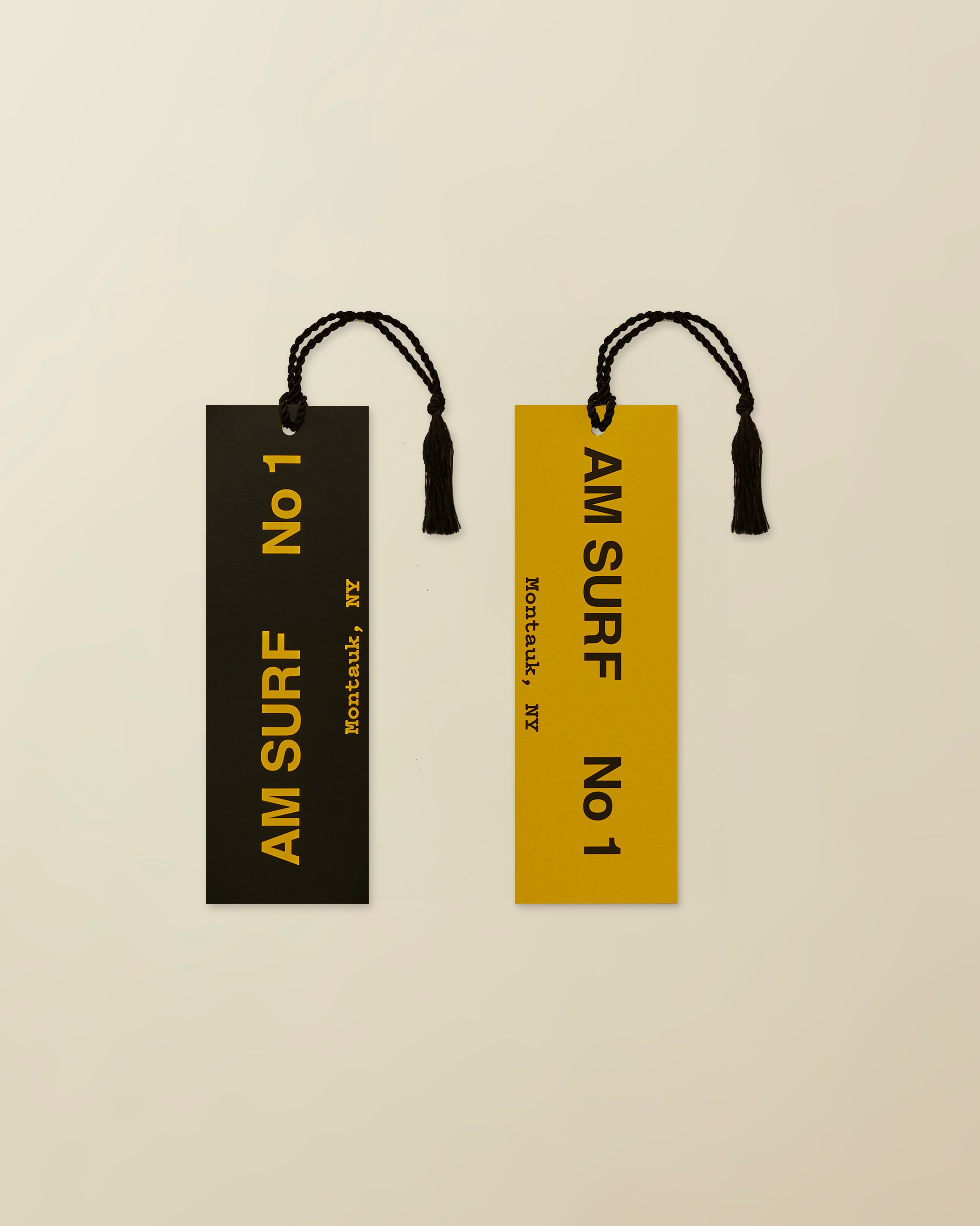 AM Surf - paper bookmark ( black and yellow ) – Adam Mar
